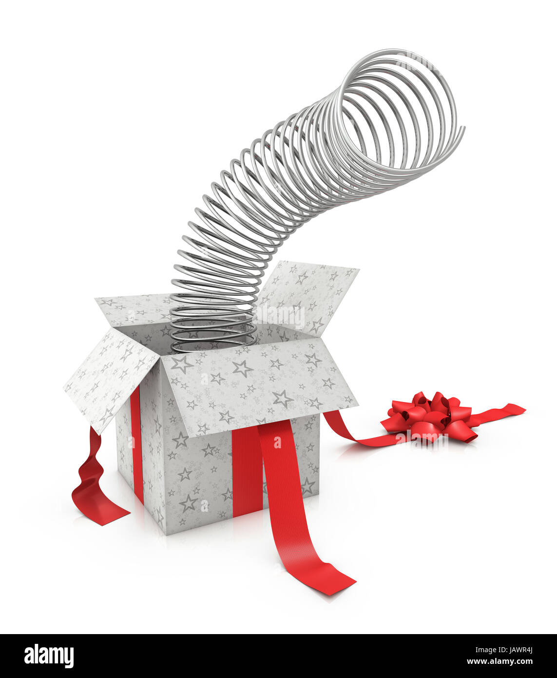 The spring comes out from inside the gift box. Your card message or ...
