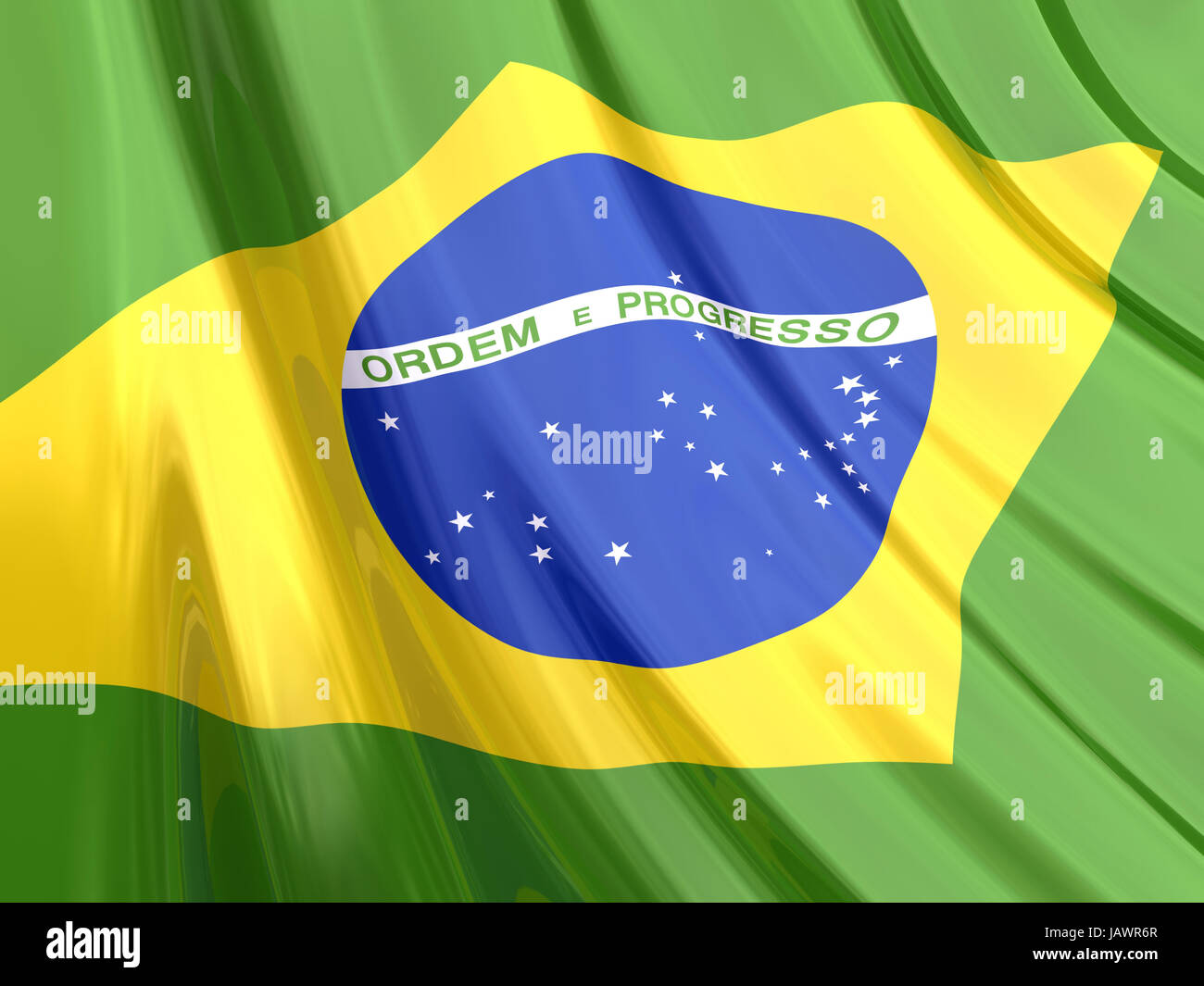 Glossy flag of Brazil Stock Photo - Alamy