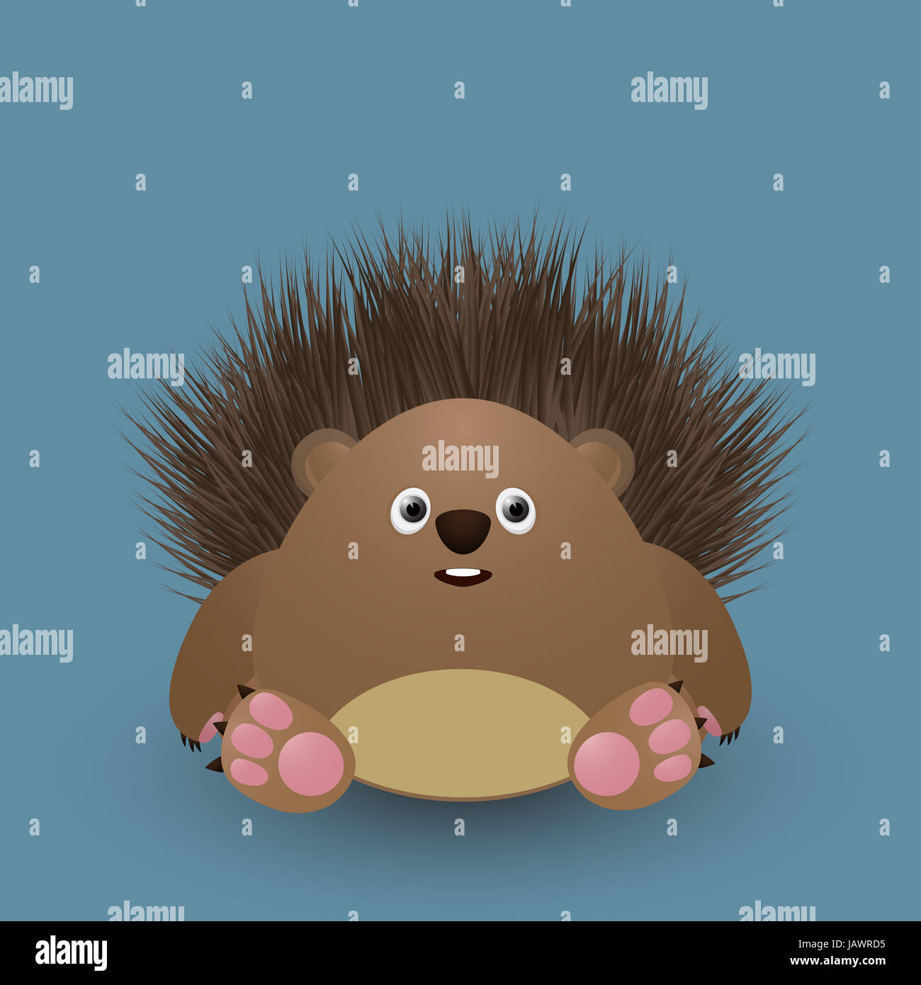 Cute cartoon baby hedgehog Stock Photo - Alamy