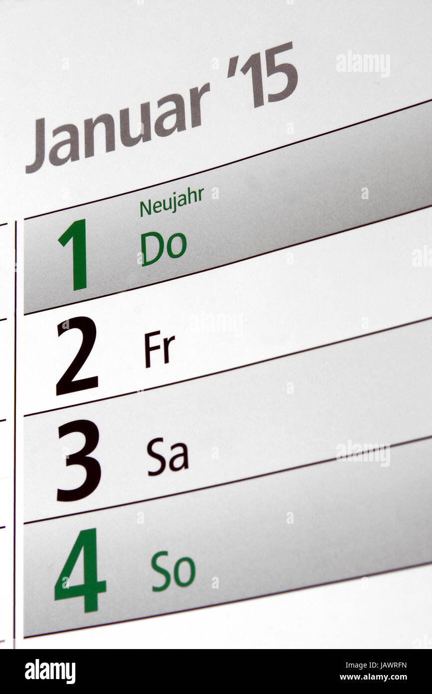 Kalender 2015 hi-res stock photography and images - Alamy