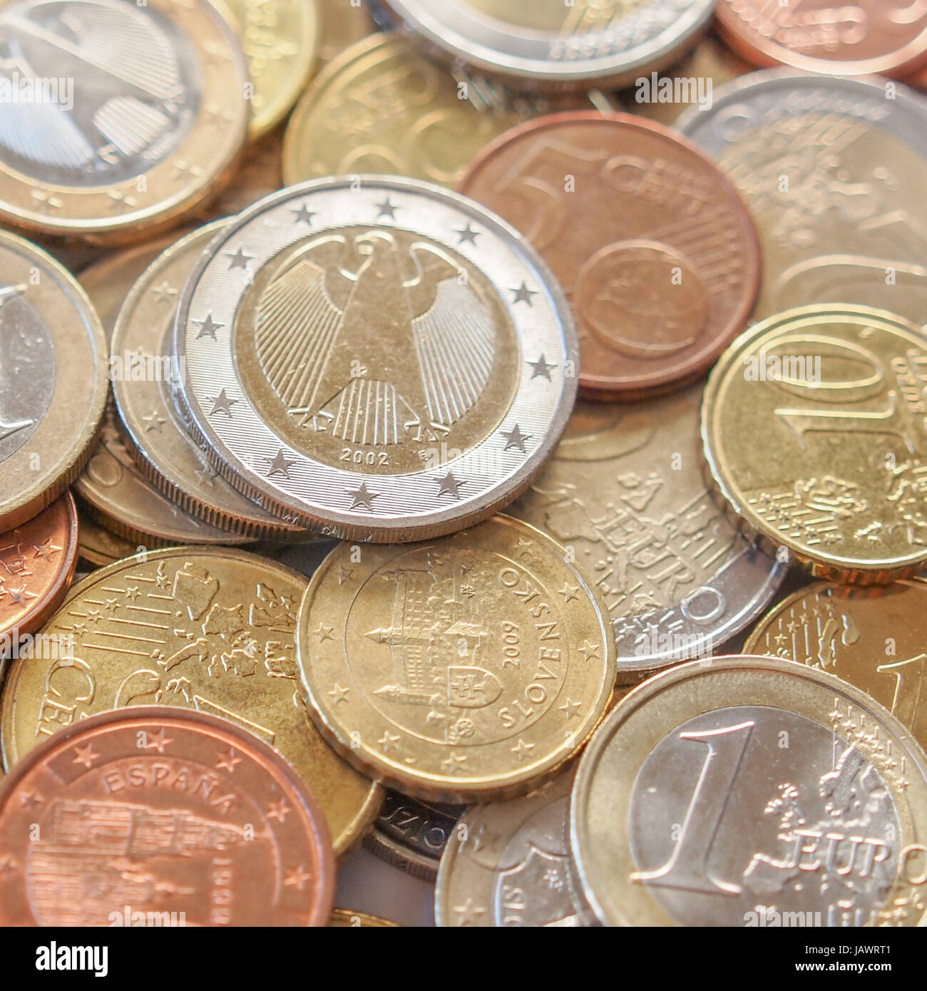 Euro coins currency of the European union Stock Photo - Alamy
