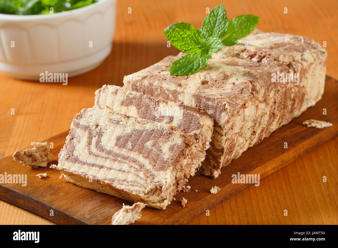 Marble sesame halva with cocoa Stock Photo - Alamy