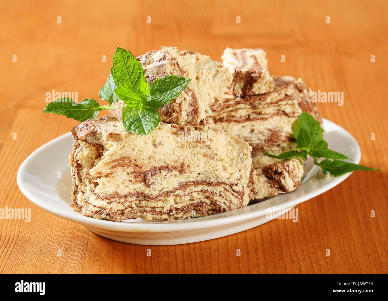 Marble sesame halva with cocoa Stock Photo - Alamy