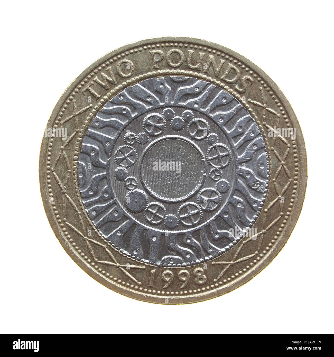 Two Pound coin isolated over a white background Stock Photo - Alamy