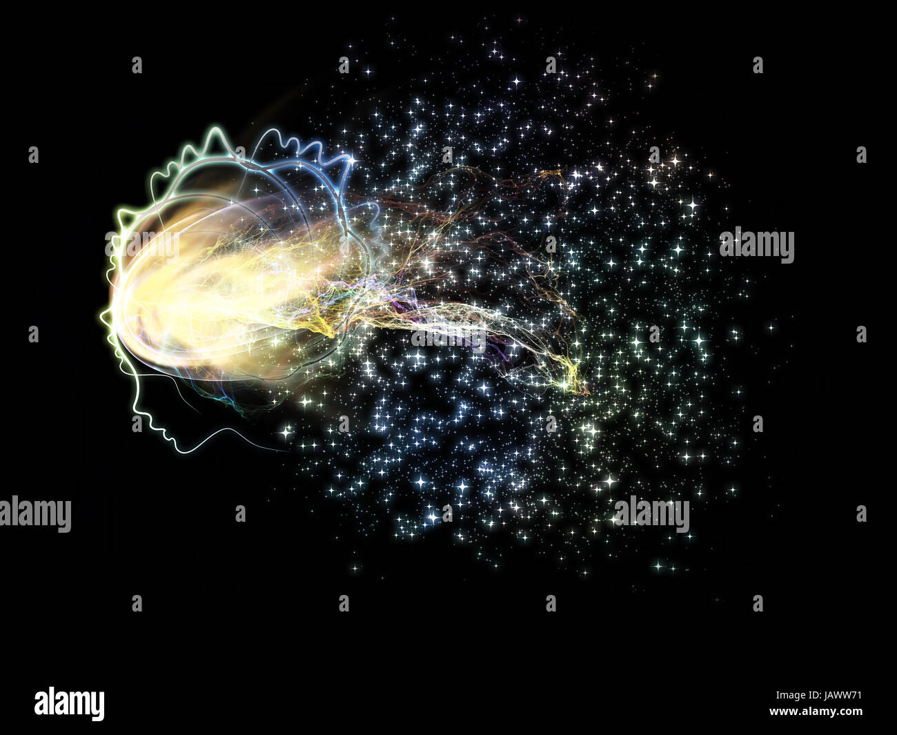 Light Soul series. Design made of child line profile and lights on the ...