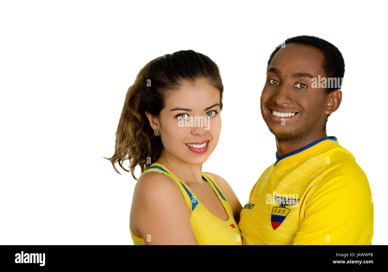 QUITO, ECUADOR - MAY 06, 2017: Young ecuadorian couple wearing official ...