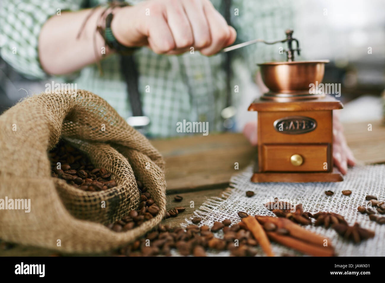 Male coffee hands hi-res stock photography and images - Alamy