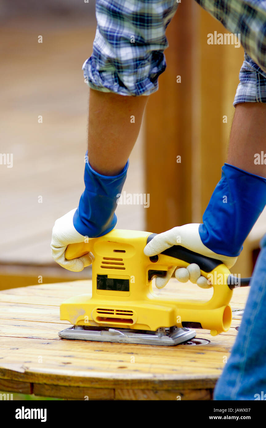 Wood floor sander hi-res stock photography and images - Alamy