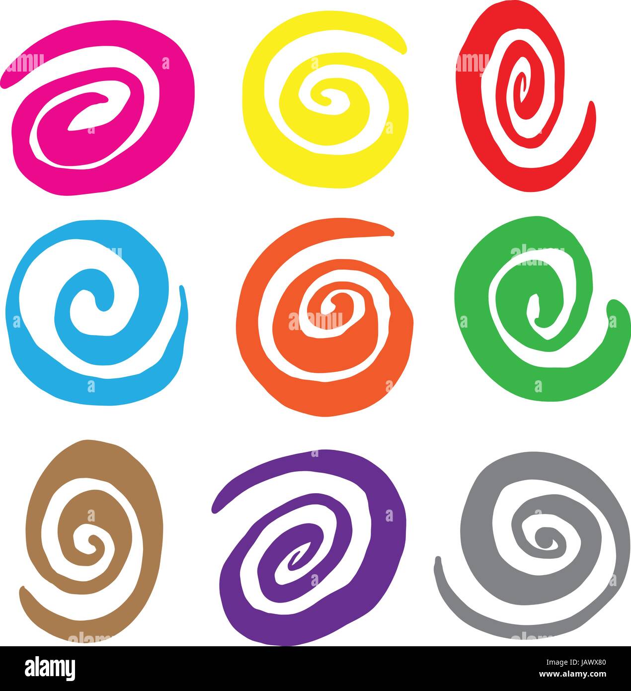 Hand Drawn Abstract Swirl Vectors Stock Vector Image & Art - Alamy