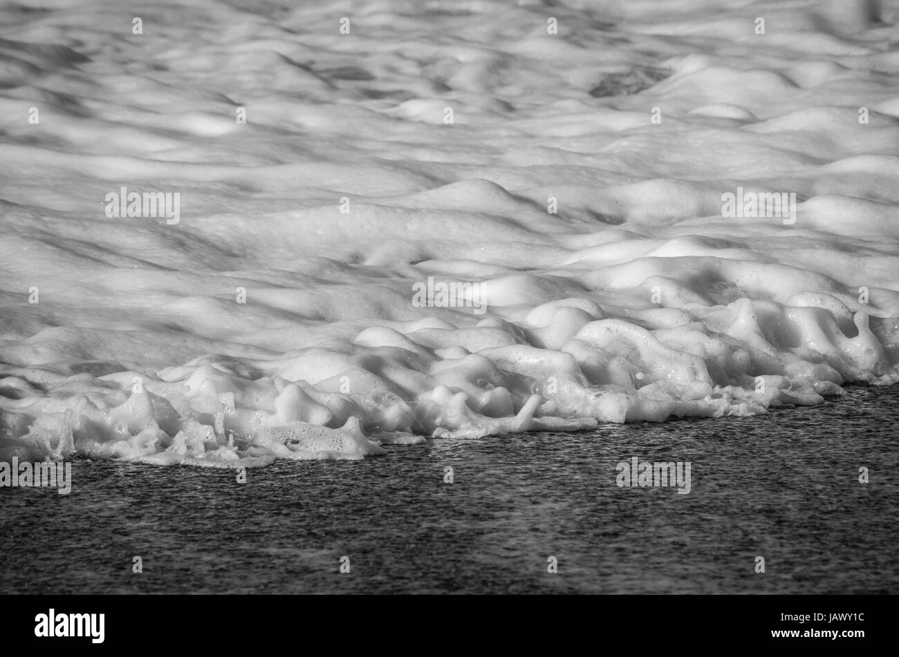 Beautiful wave on sandy Black and White Stock Photos & Images - Alamy
