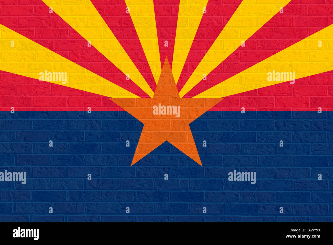 Arizona state flag of America, isolated on white background Stock Photo ...