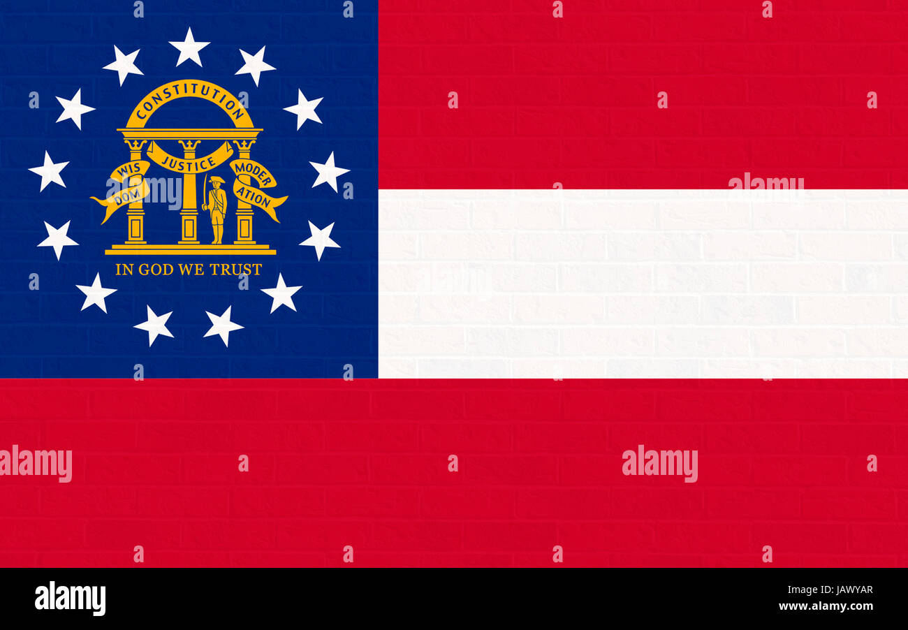 Georgia state flag of America, isolated on white background Stock Photo ...