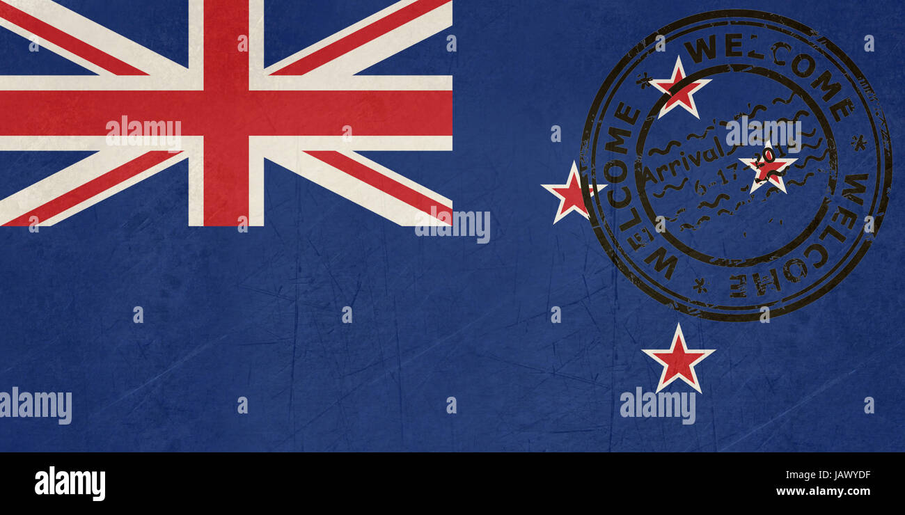 New zealand passport stamp hi-res stock photography and images - Alamy