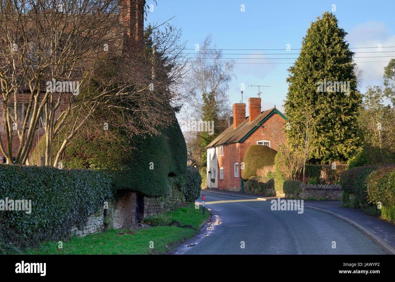 The Shropshire village of Ashford Carbonell near Ludlow, England Stock ...