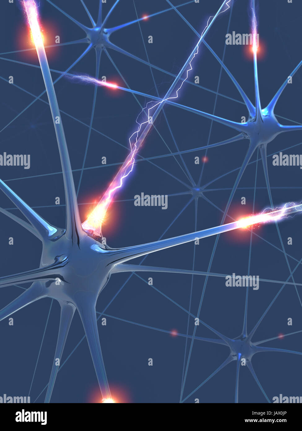 Image concept of a network of neurons in the human brain Stock Photo ...