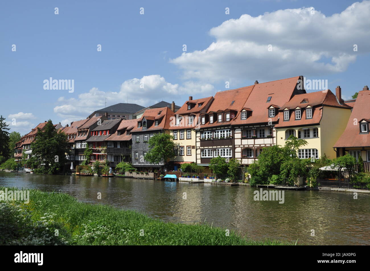 Regnitz, Bamberg, franken, bayern, fluss, bach, schiff, ausflugsschiff ...