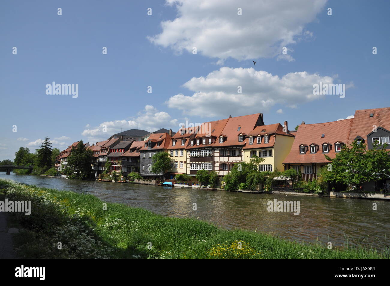 Regnitz, Bamberg, franken, bayern, fluss, bach, schiff, ausflugsschiff ...