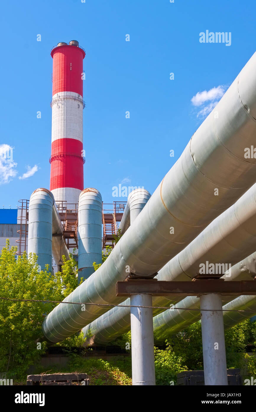 Industrial tubes of Power Station Cooling Towers Stock Photo - Alamy