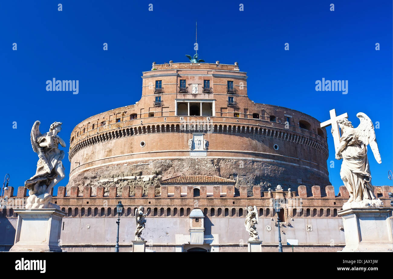 Famous Saint Angel castle in Rome, Italy Stock Photo - Alamy