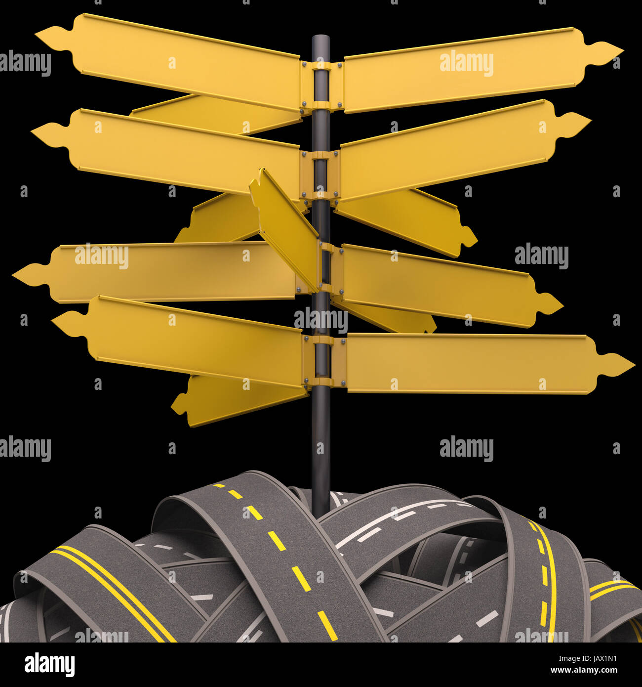 Yellow plate and signaling information. Your text on the plate Stock ...