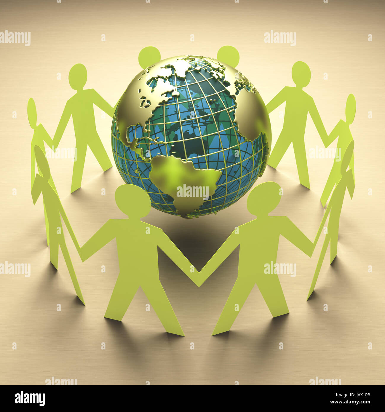 Planet Earth at the center of attention. Concept of ecology ...