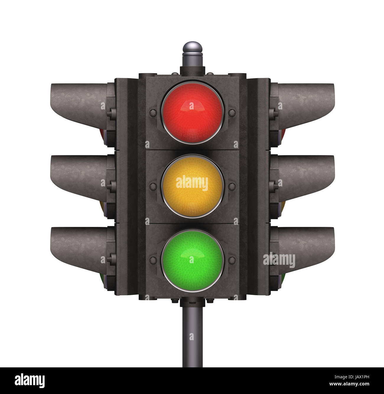 Traffic light over white background, easy to isolate Stock Photo - Alamy