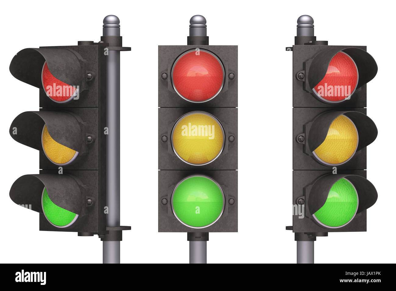 Traffic light over white background, easy to isolate Stock Photo - Alamy