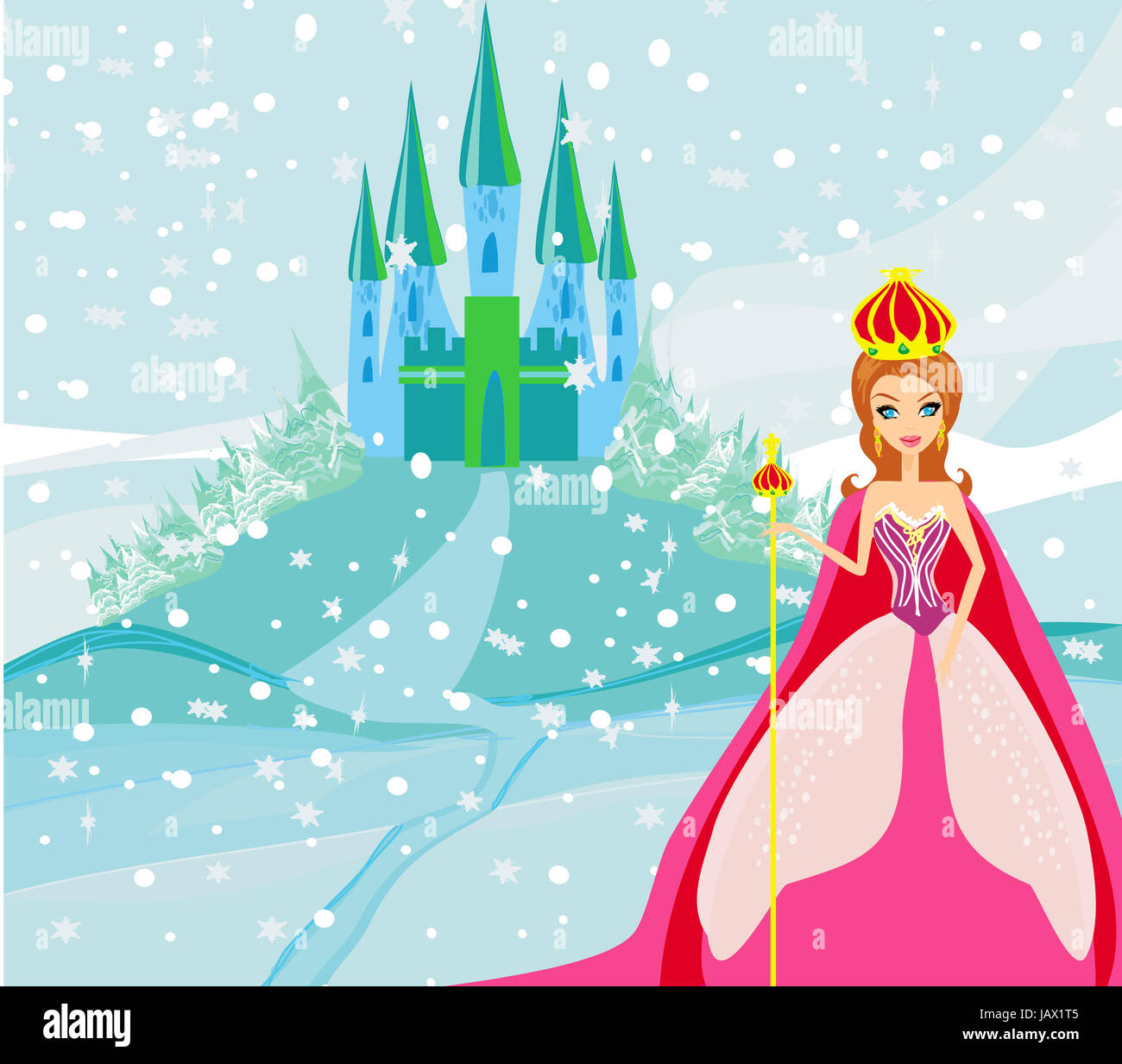 Beautiful queen front castle woman hi-res stock photography and images ...