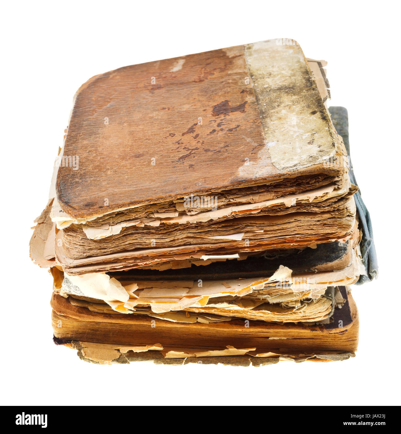 stack of manuscripts isolated on white background Stock Photo - Alamy