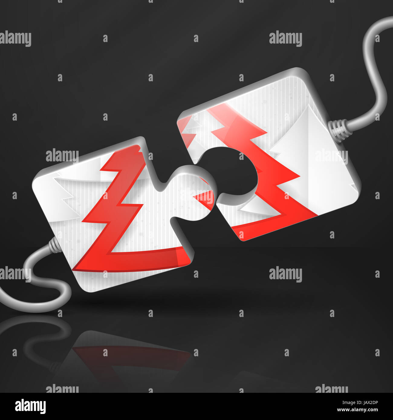 Modern Puzzle Template With Paper Christmas Tree. Vector Illustration ...