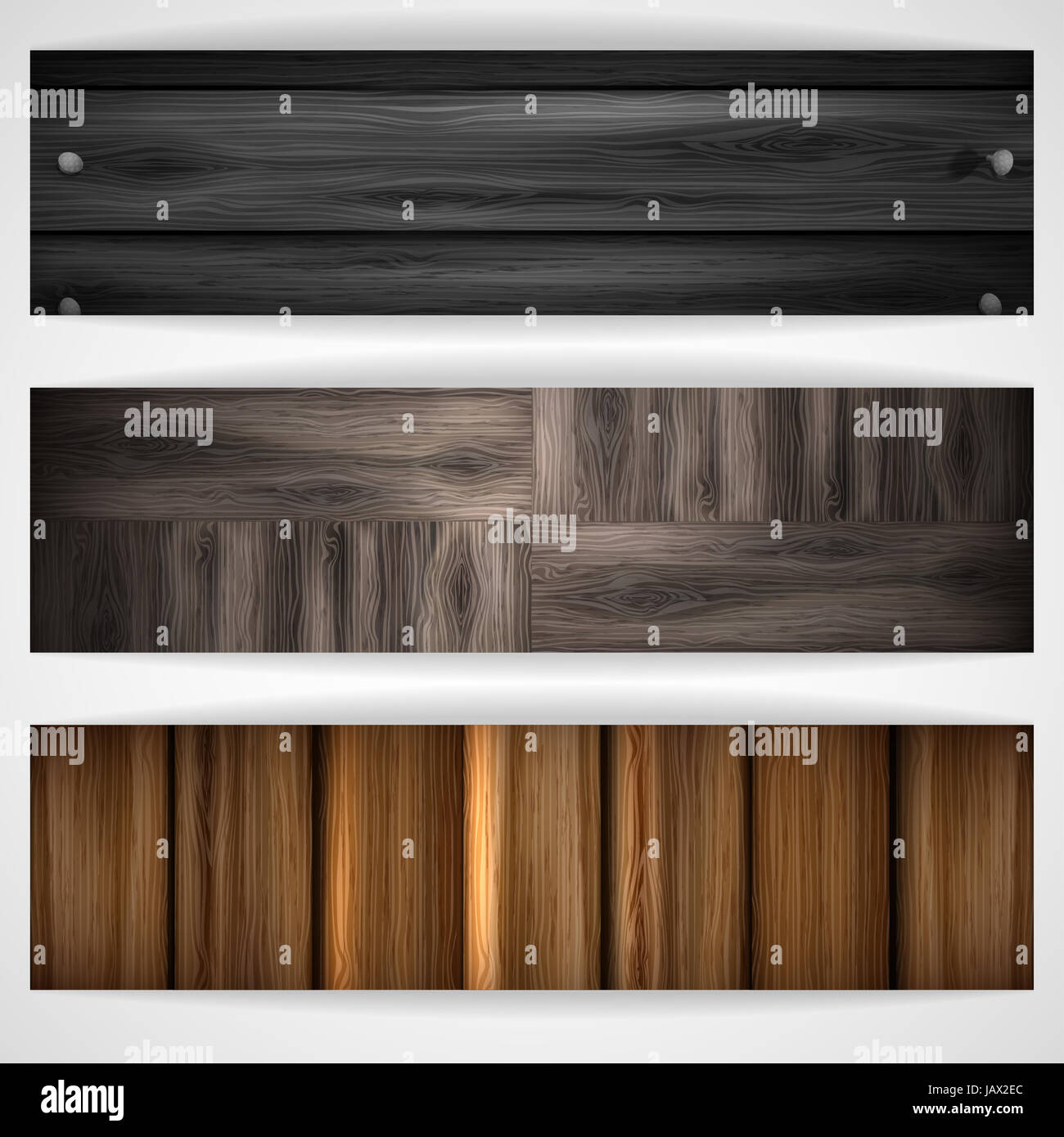 Wooden texture banner. Vector illustration. Eps 10 Stock Photo - Alamy