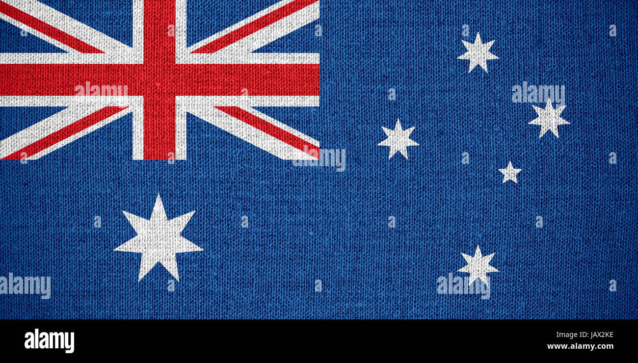flag of Australia or Australian banner on canvas background Stock Photo ...