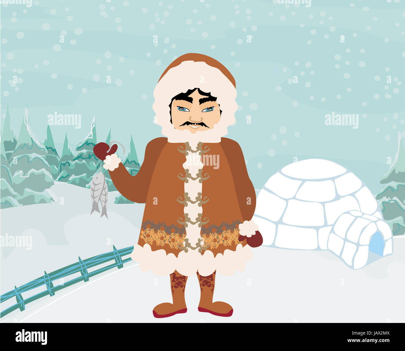 eskimos and fish Stock Photo - Alamy