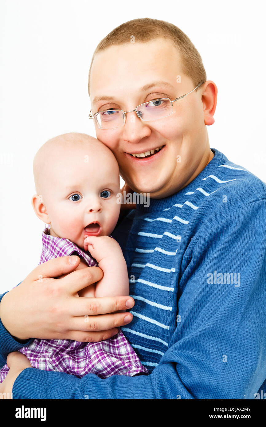 happy smiling father with a baby child Stock Photo - Alamy