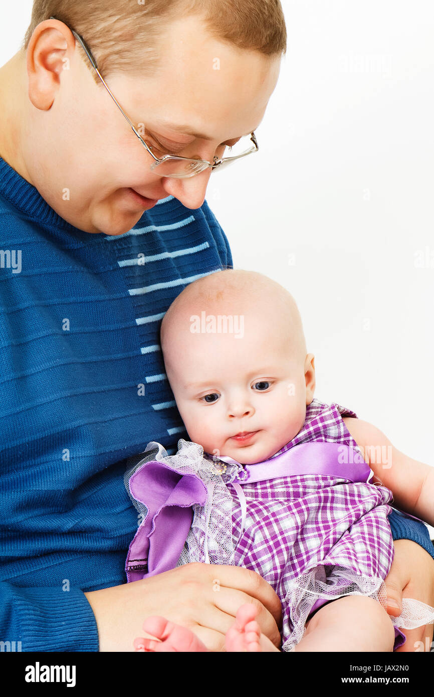 happy smiling father with a baby child Stock Photo - Alamy