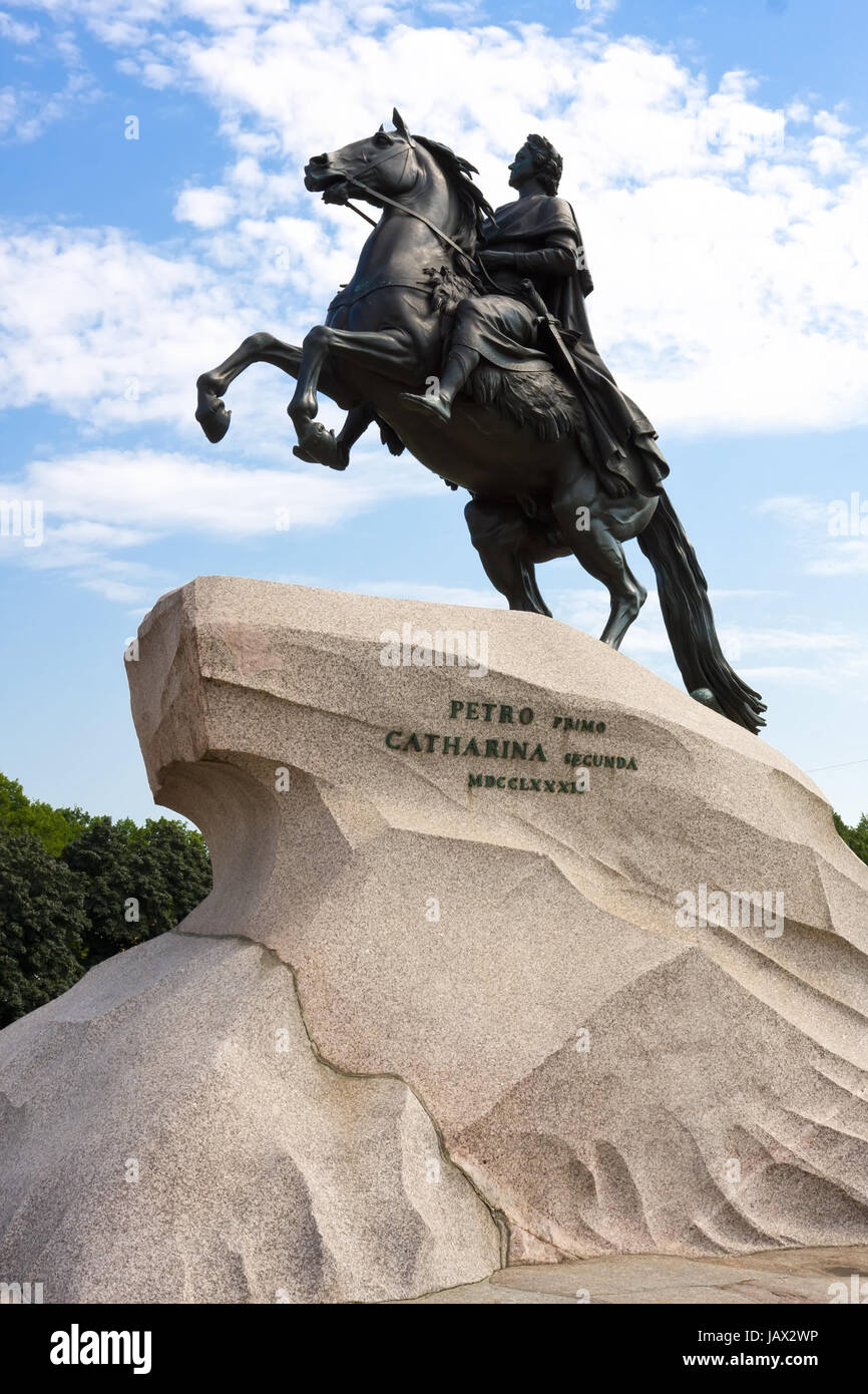 Monument of Peter the First, Saint Petersburg , Russia Stock Photo - Alamy