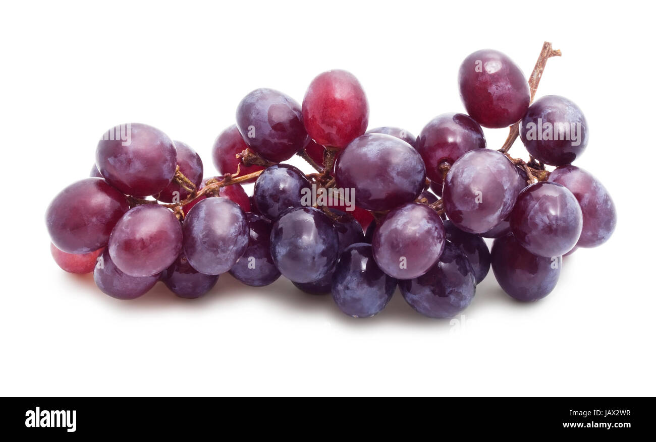Branch of grapes isolated on white background Stock Photo - Alamy