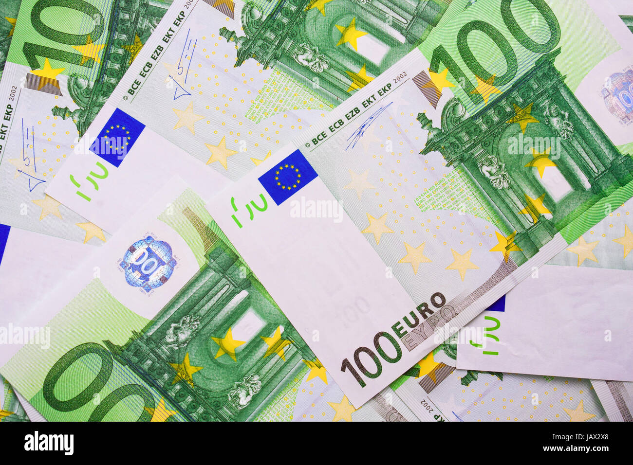 Many euro banknotes making european currency background Stock Photo - Alamy