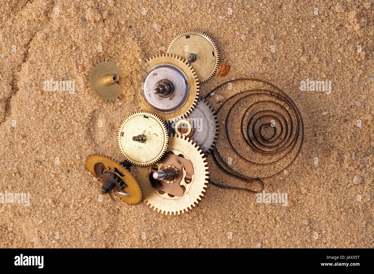 Detail (close-up) of the clockwork mechanism Stock Photo - Alamy