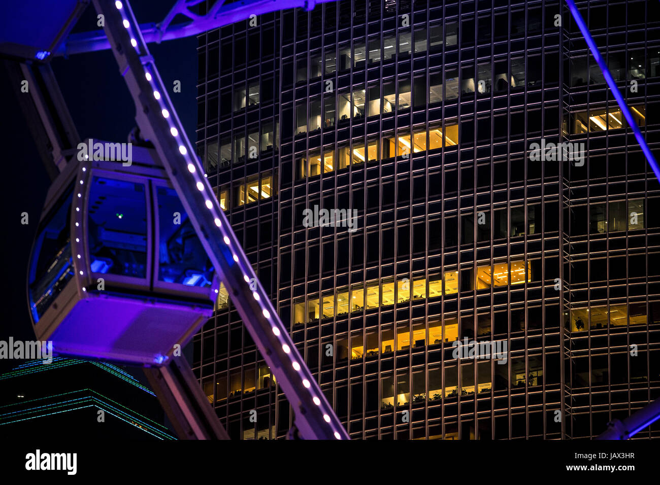 Office building window close up at night Stock Photo - Alamy