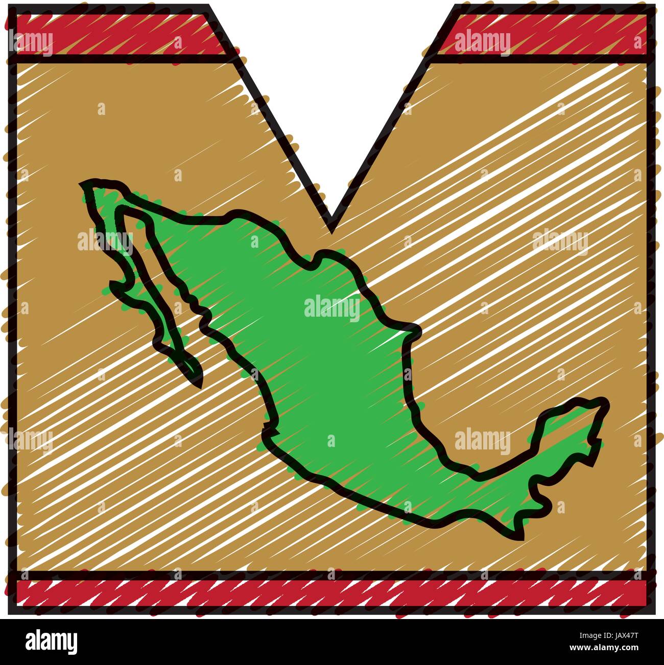 mexico country map Stock Vector Image & Art - Alamy