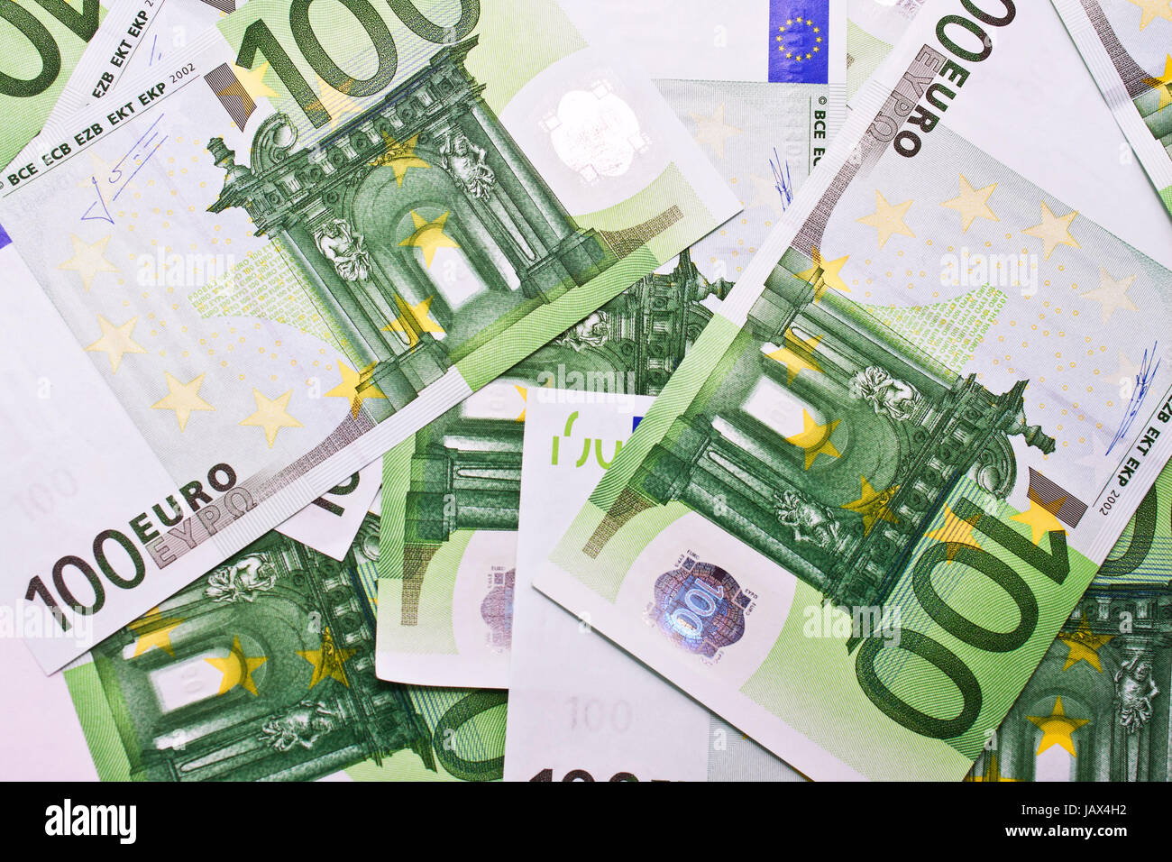 Many euro banknotes making european currency background Stock Photo - Alamy
