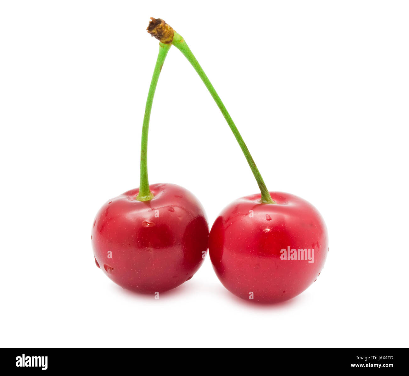 Beautiful red cherry isolated on white background Stock Photo - Alamy