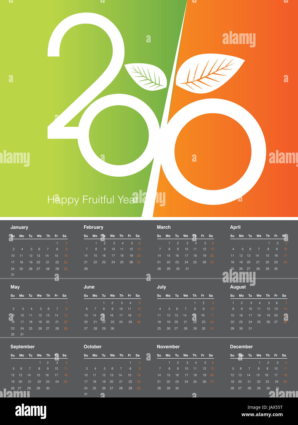 Vector illustration of 2010 Calendar, easy to edit Stock Photo - Alamy