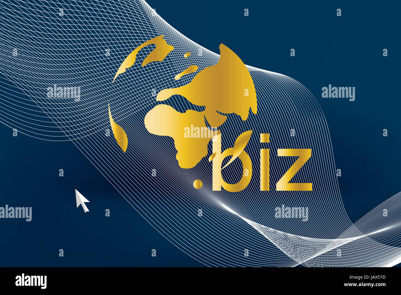 Abstract and Business Background with globe map and wavy lines Stock ...