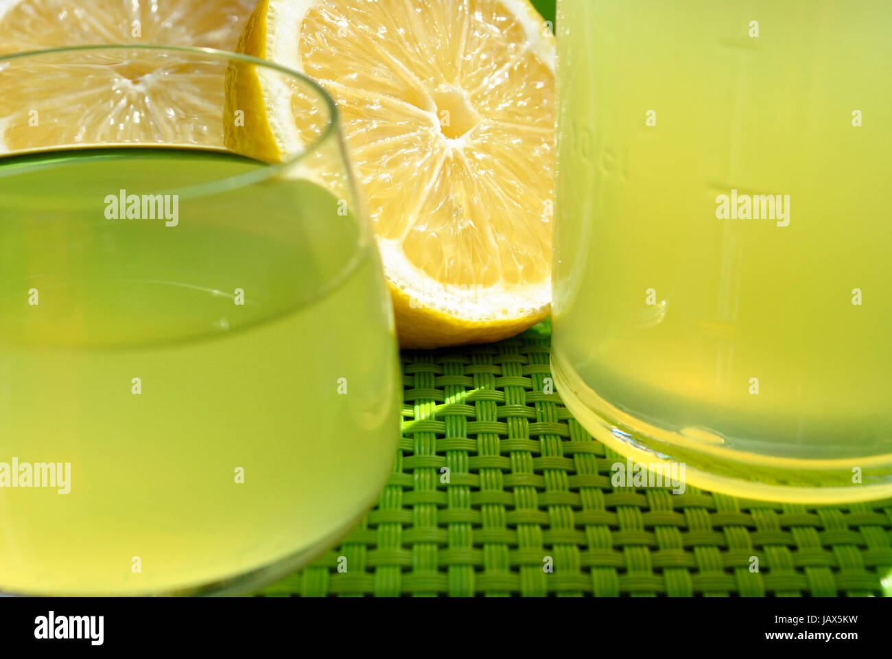 lemon alcohol lemon alcoholic preparation Stock Photo - Alamy