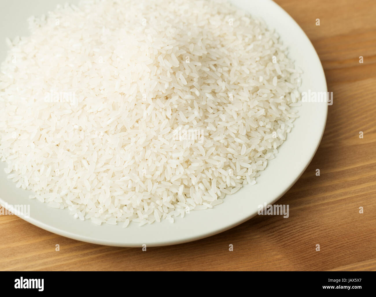 White rice on plate Stock Photo - Alamy