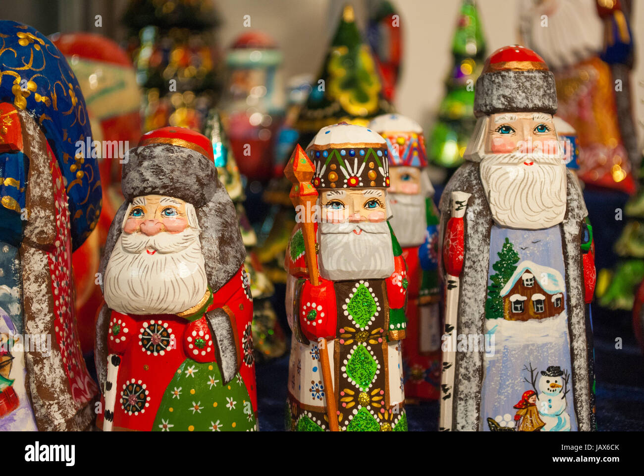 characters of the nativity scene in colored clay handcrafted Stock ...