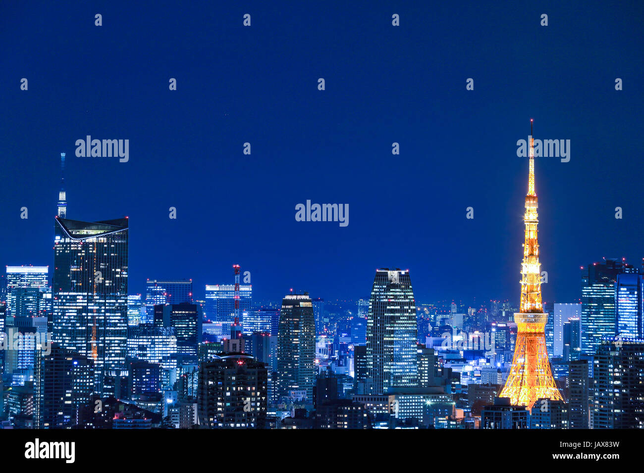 Tokyo cityscape at night, Tokyo, Japan Stock Photo - Alamy