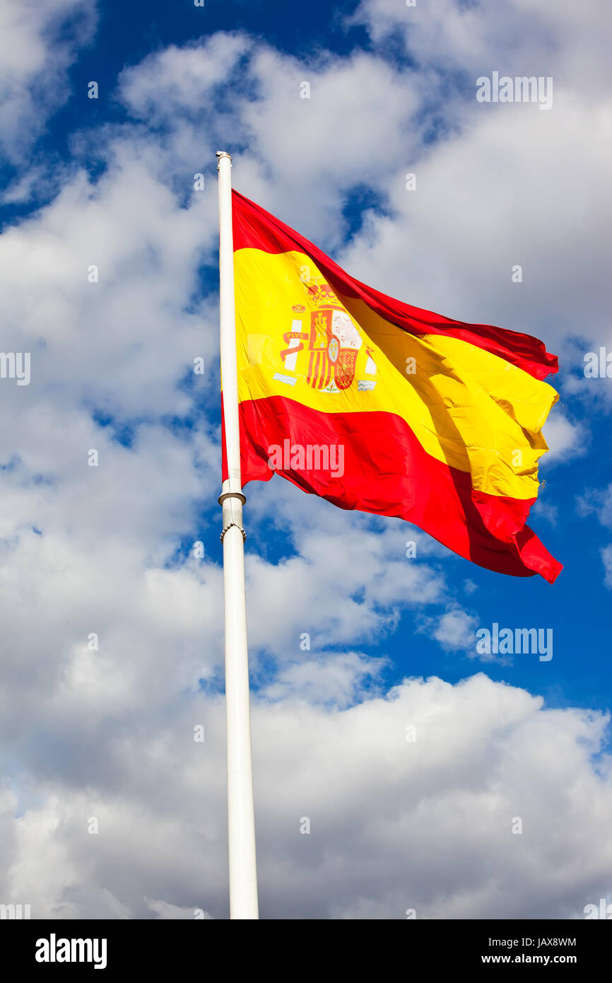 Spanish national flag moving in hi-res stock photography and images - Alamy